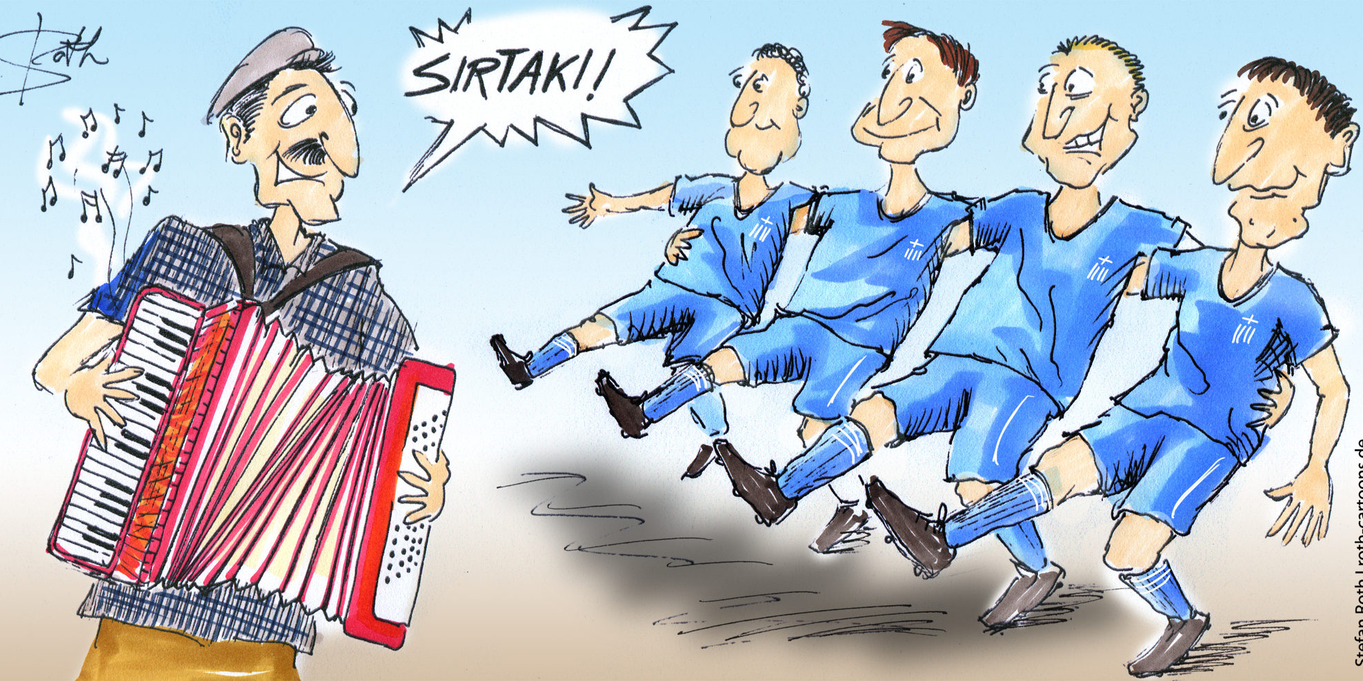 Deutschland-Griechenland, Danzig - Cartoons, Comic, Karikaturen ...