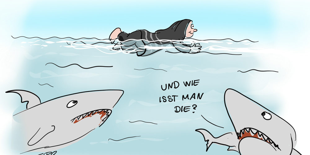 Burkini sorgt für Verwirrung - Cartoons, Comic, Karikaturen ...