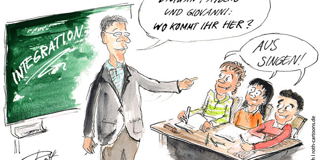 Cartoon zu Integration - Cartoons, Comic, Karikaturen, Illustration ...