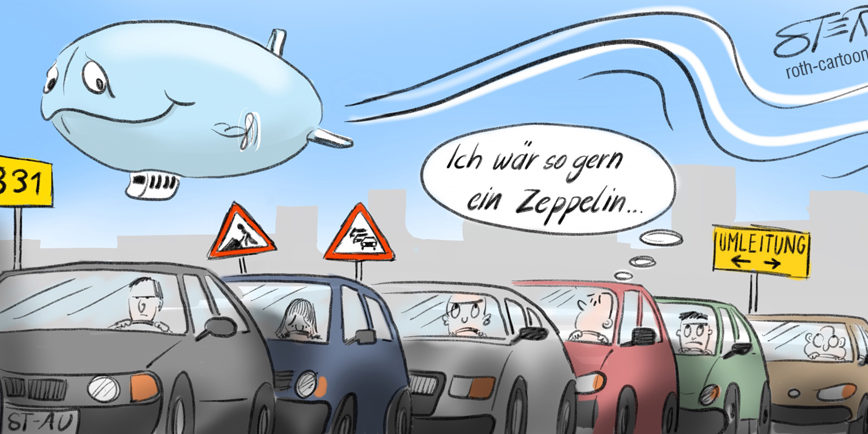 Stau ... wieder mal. - Cartoons, Comic, Karikaturen, Illustration ...