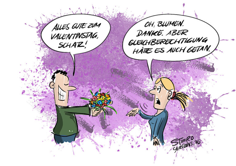 cartoon-karikatur-Cartoon Comic Valentinstag - Roth-Cartoons