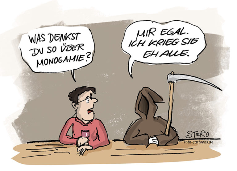 cartoon-karikatur-Cartoon zu Monogamie, Polyamorie - Roth-Cartoons