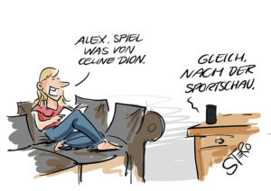 cartoon-karikatur-Cartoon zu Alexa Sprachsteuerung - Roth-Cartoons