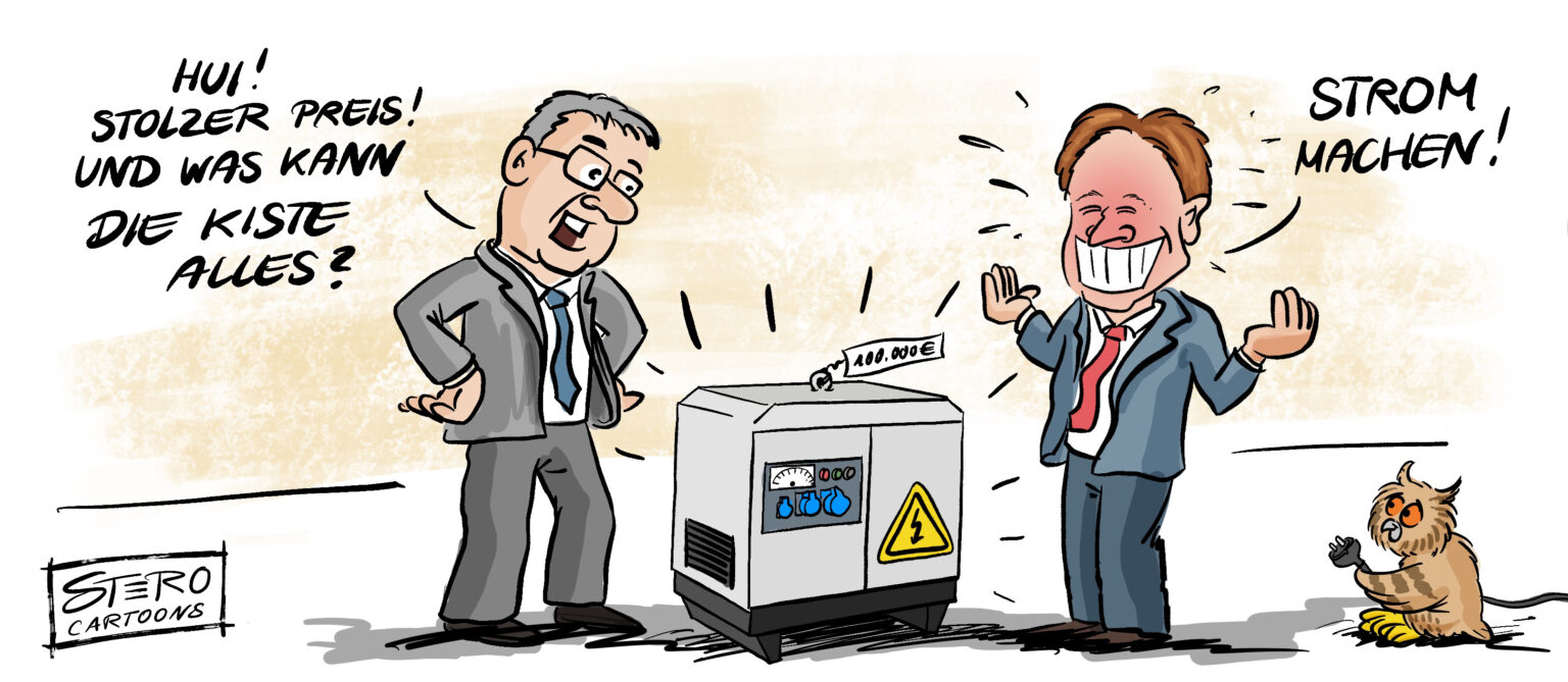 cartoon-karikatur-Cartoon zu Stromgenerator - Roth-Cartoons