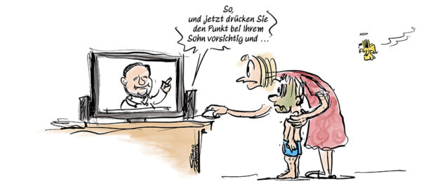 cartoon-karikatur-Cartoon Online-Sprechstunde - Roth-Cartoons